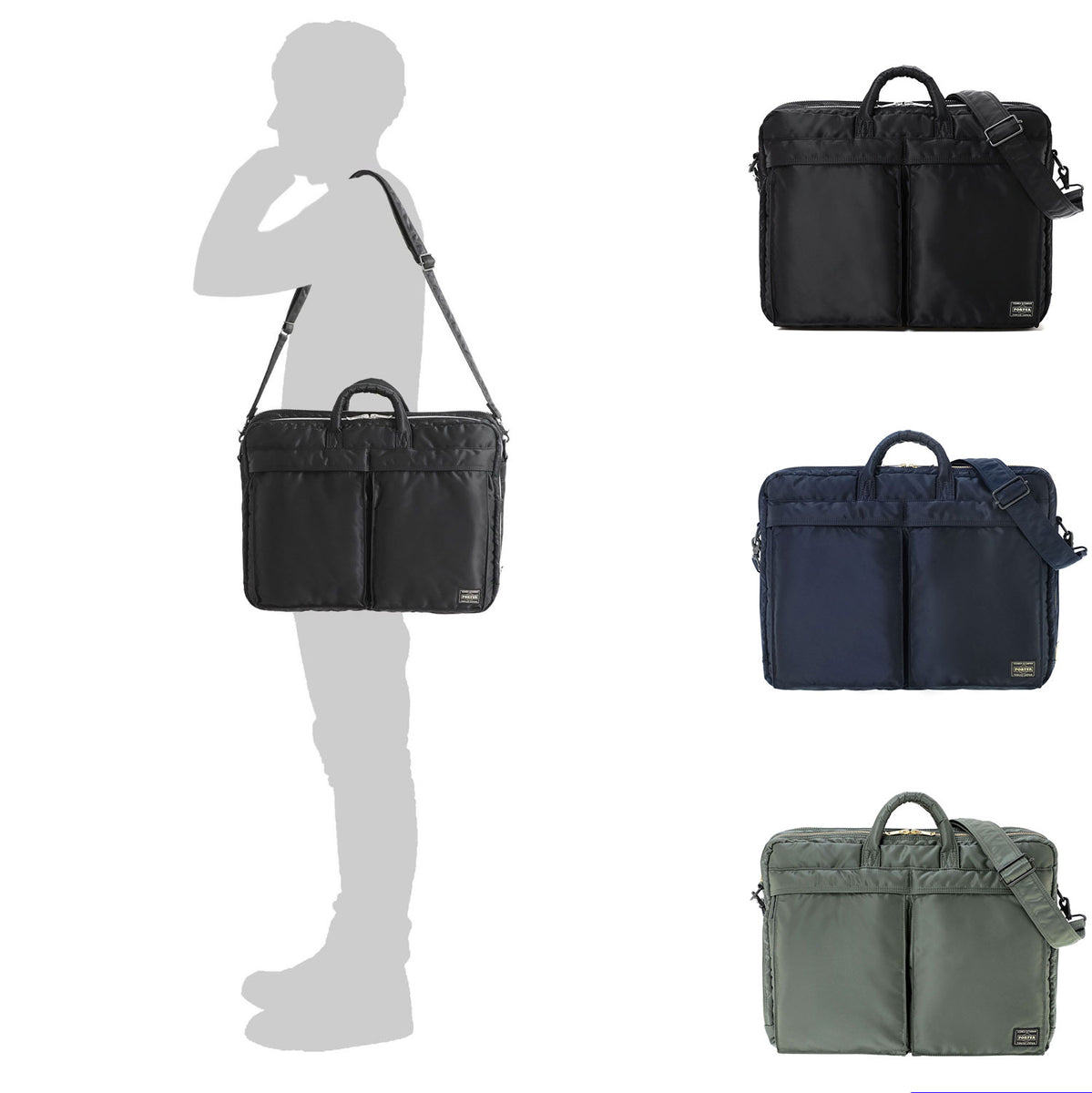 PORTER ALL NEW TANKER 2WAY DOCUMENT BAG W zip [ 622-15151 ] – cotwohk