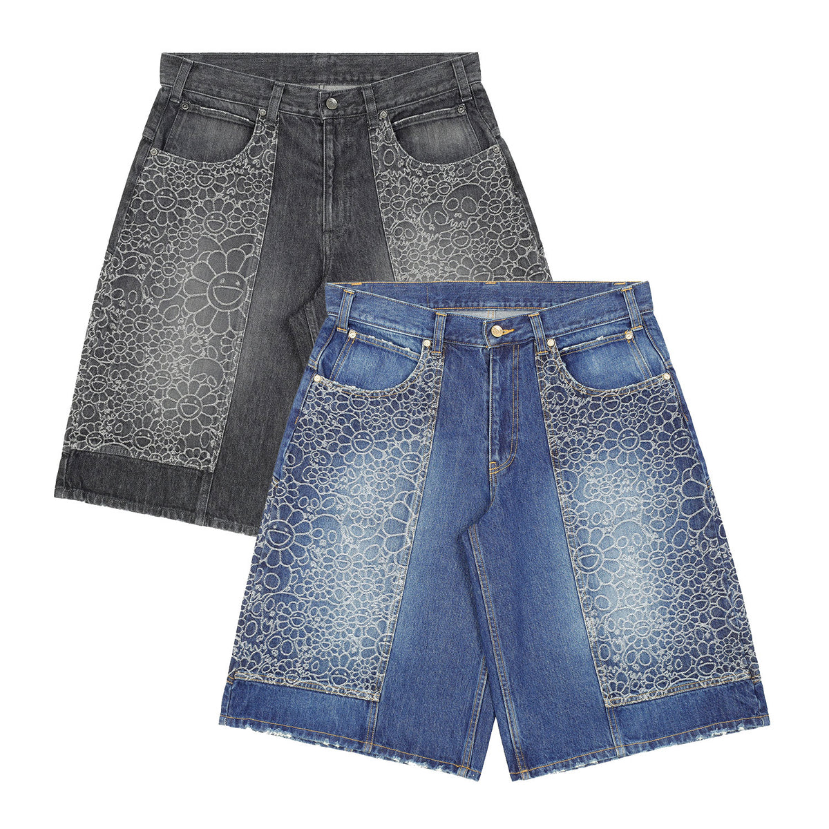 Takashi Murakami kaikai kiki Denim Bermuda Short Pants – cotwohk