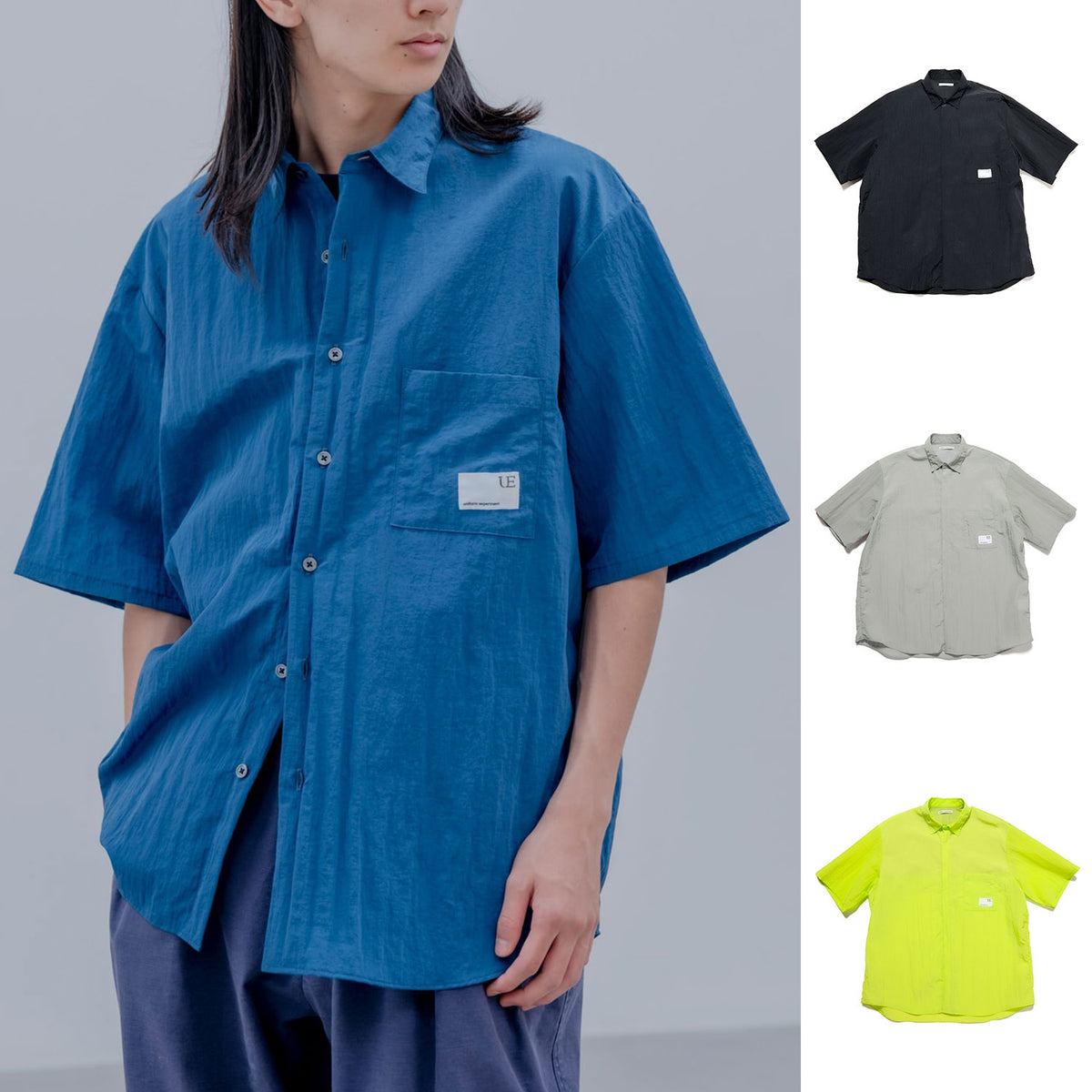 uniform experiment 25S/S CRYSTAL NYLON VENTILATION SHIRT [ UE-250021 ...